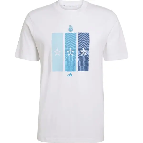 Adidas Argentina National Team Fifa X World Cup 2022 Winners Home T-shirt - White