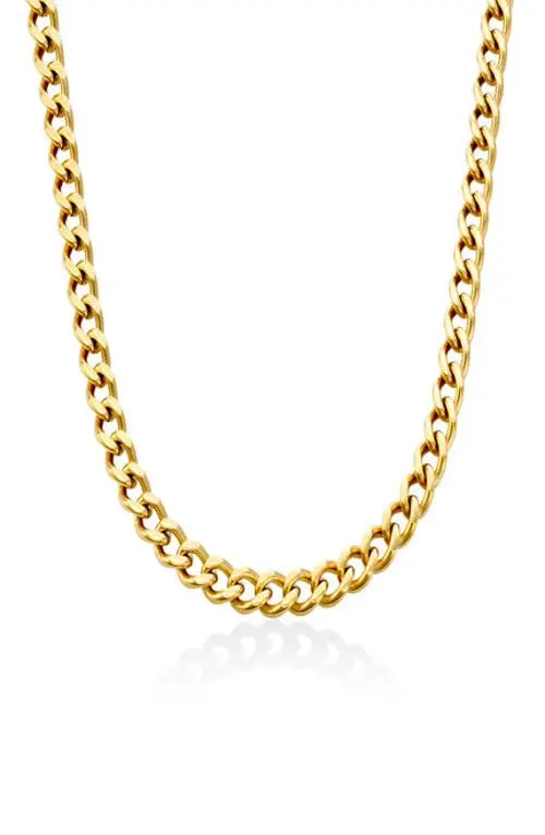OAK & LUNA Harper Cuban Link Necklace - Gold Plated Stainless Steel