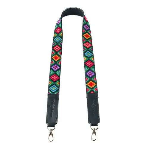 TIN MARIN Mai Woven Bag Strap - Multi With Leather