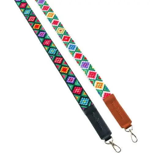 TIN MARIN Mai Woven Bag Strap - Multi With Leather