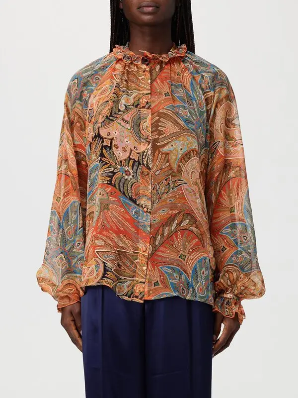 Etro Paisley Print Silk And Cotton Shirt - Multicolor