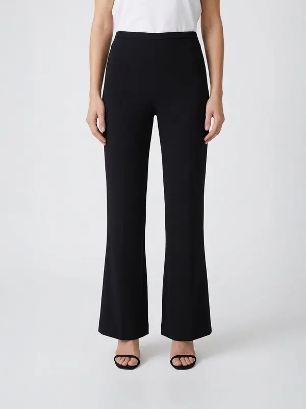 Alberta Ferretti Flared Crêpe Trousers