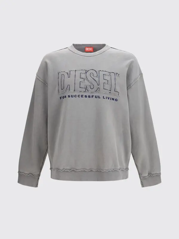 DIESEL® Sweatshirt With Embroidered Logo - Grey