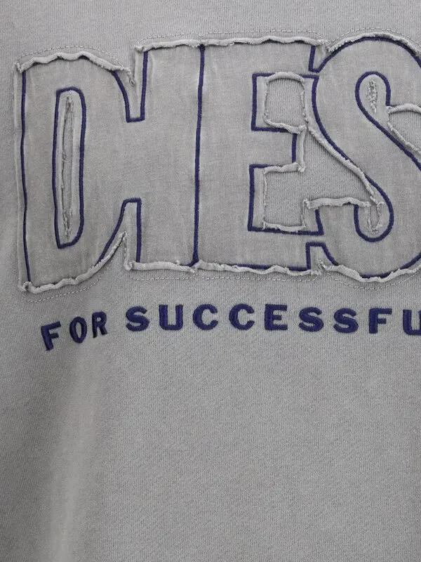 DIESEL® Sweatshirt With Embroidered Logo - Grey