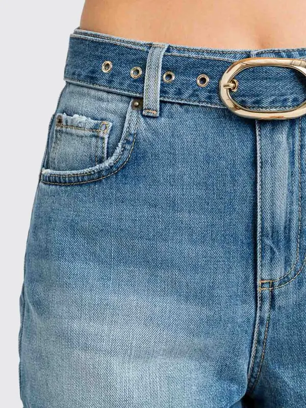 TWINSET Cotton Belted Shorts