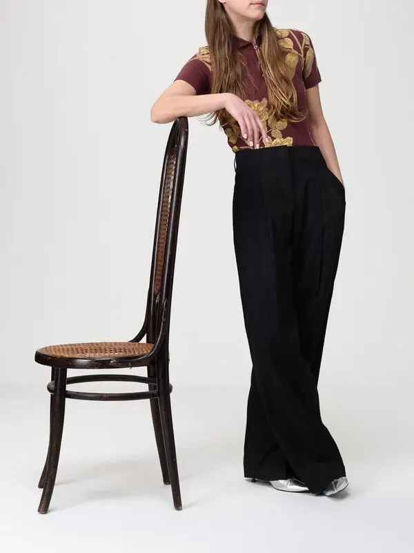 Moschino Floral Knit Polo Shirt - Brown
