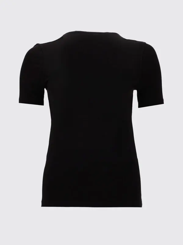 Versace Cotton T-shirt With Logo Print - Black