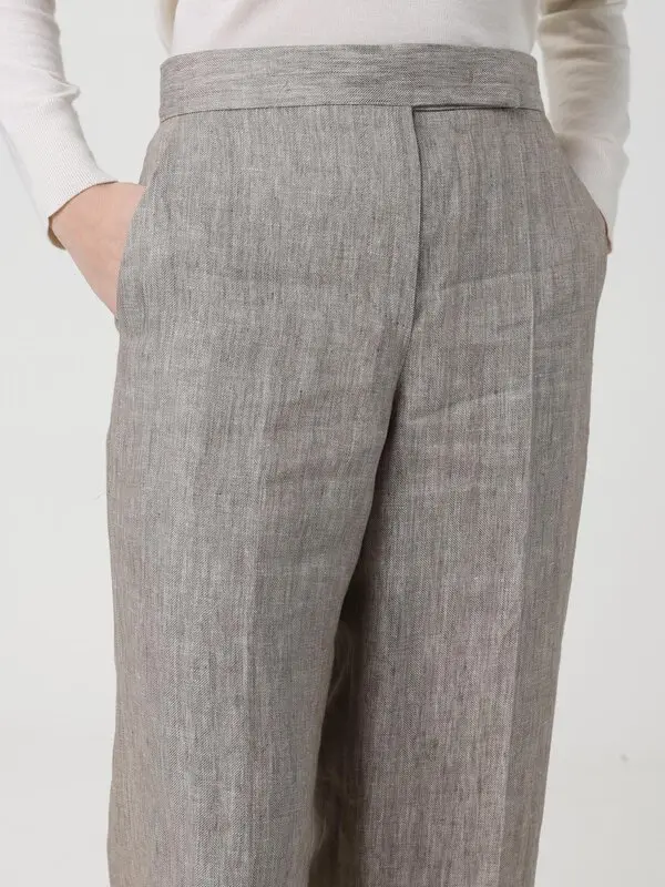 Max Mara Linen Palazzo Trousers - Beige