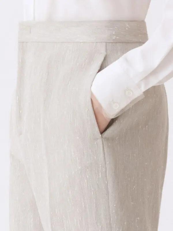 Fabiana Filippi Wool And Cotton Blend Tailored Trousers