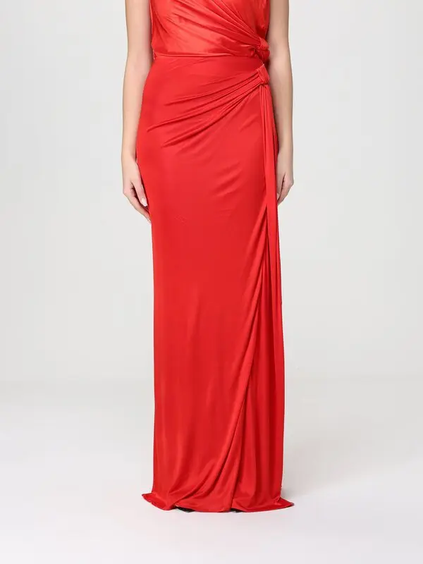 Elisabetta Franchi Jersey Long Skirt - Red