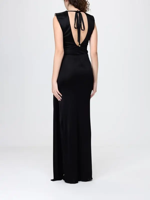 Elisabetta Franchi Sleeveless Draped Top - Black