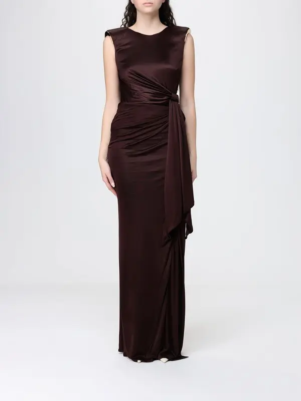 Elisabetta Franchi Sleeveless Draped Top - Dark