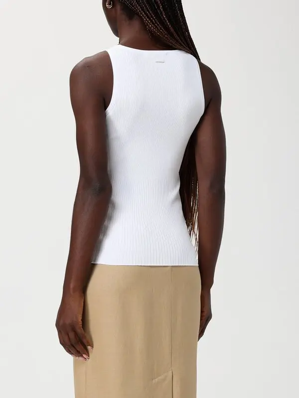 Max Mara Ribbed Cotton Tank Top - White