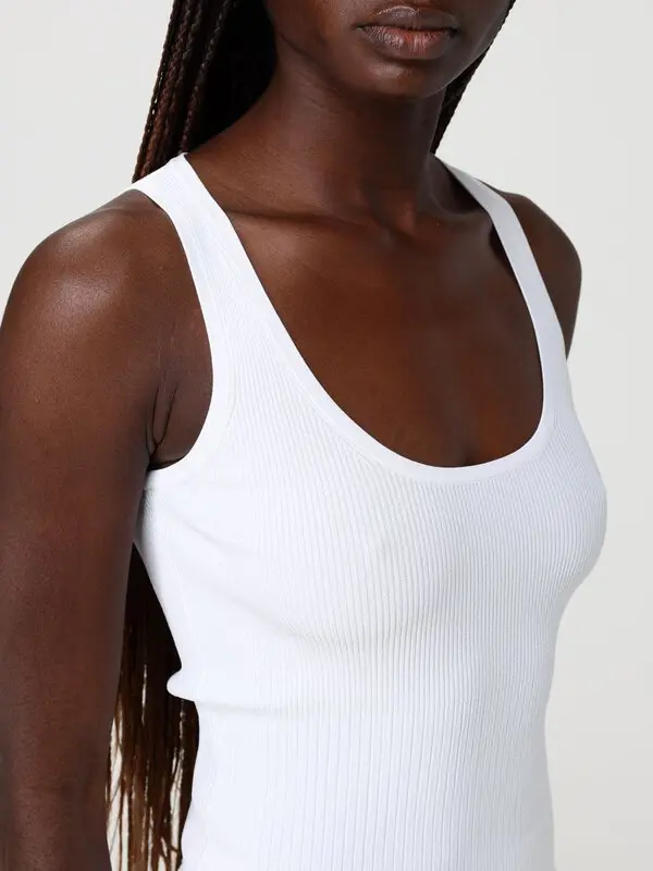 Max Mara Ribbed Cotton Tank Top - White