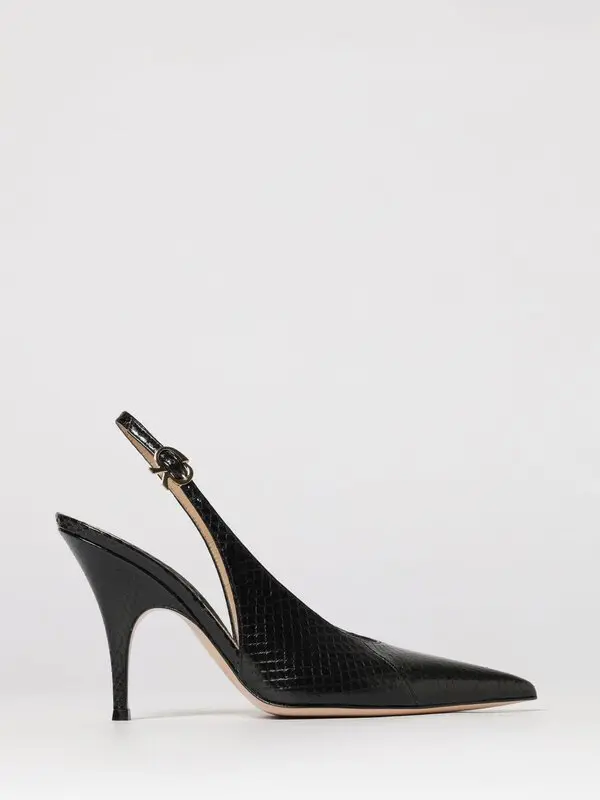 GIANVITO ROSSI Slingback Sculptural Heel Court Shoes - Black