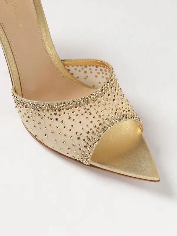 GIANVITO ROSSI Rania Crystal-embellished Stiletto Mules