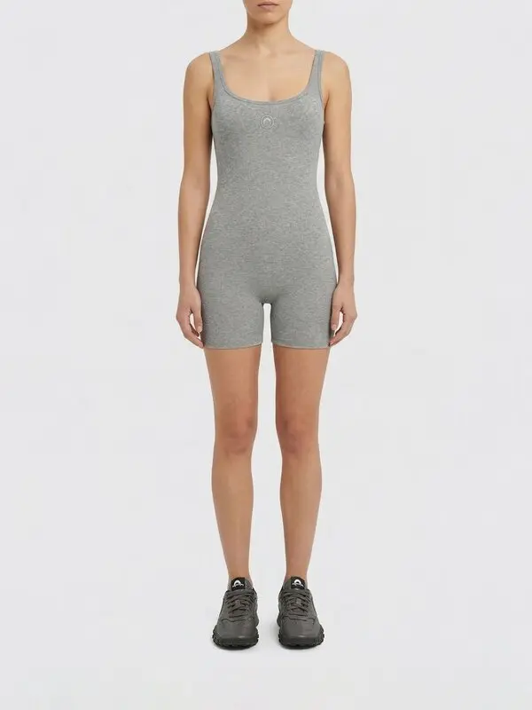 MARINE SERRE Stretch Cotton Blend Jumpsuit - Grey