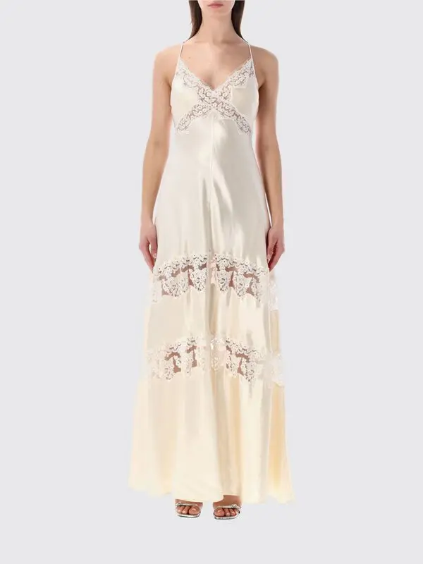 Alberta Ferretti Lace Detailed Dress