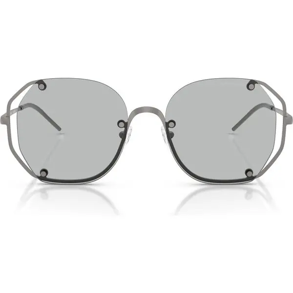 Emporio Armani 54mm Irregular Sunglasses - Matte Gunmetal/light Grey