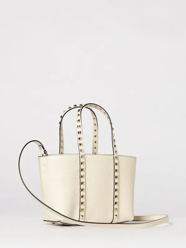 Valentino Garavani Studded Top Handle Bag - White