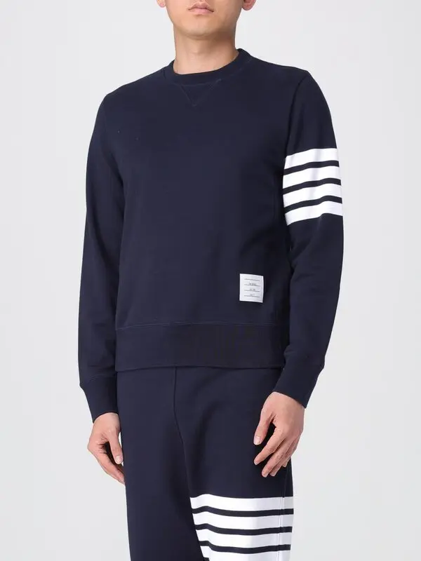 Thom Browne Crew Neck Sweatshirt - Blue