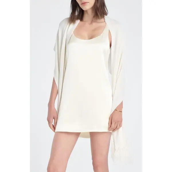 FAVORITE DAUGHTER The Fringe Lightweight Scarf - Ivory