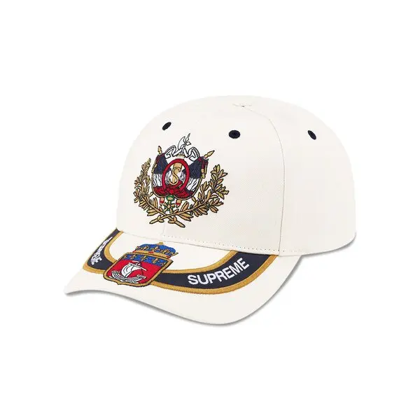 Supreme Crest 6-panel Cap - White