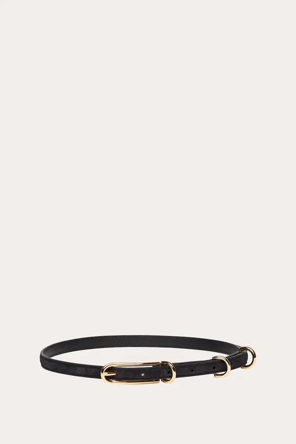LIFFNER Three Keepers Suede Belt - Black