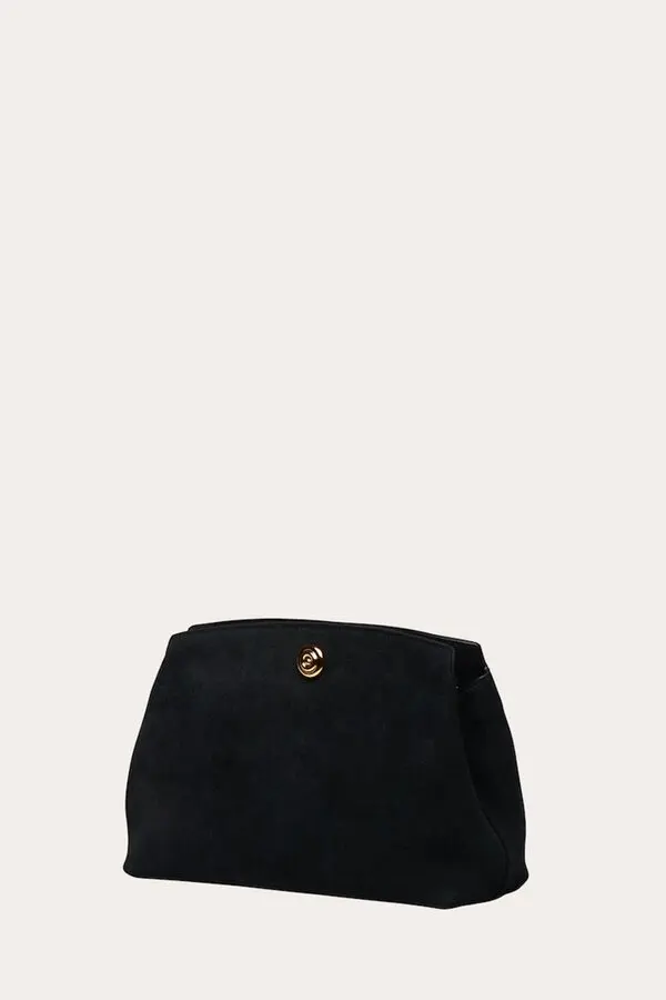 LIFFNER Suede Pushlock Pouch