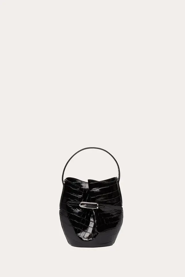 LIFFNER Belted Croc-effect Bucket Bag