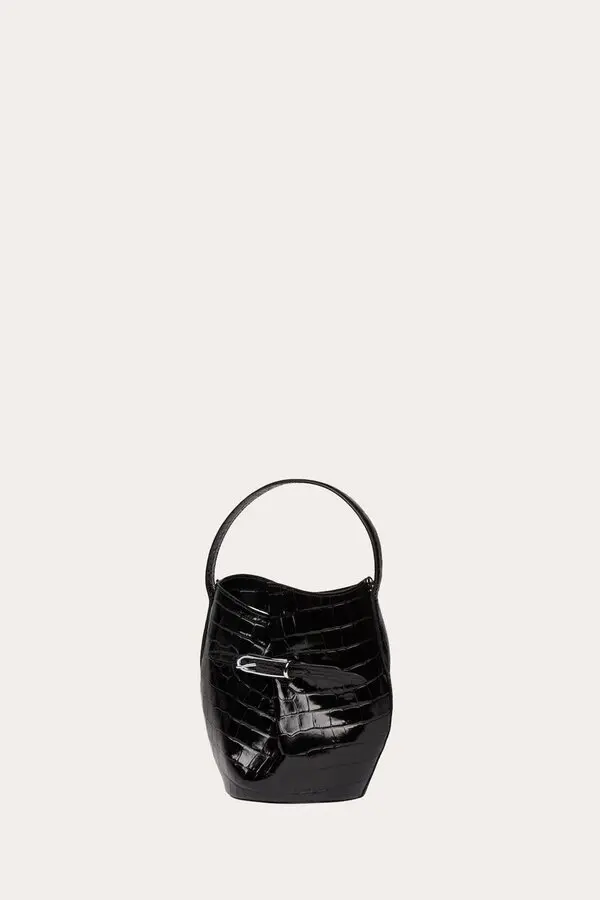 LIFFNER Belted Croc-effect Bucket Bag