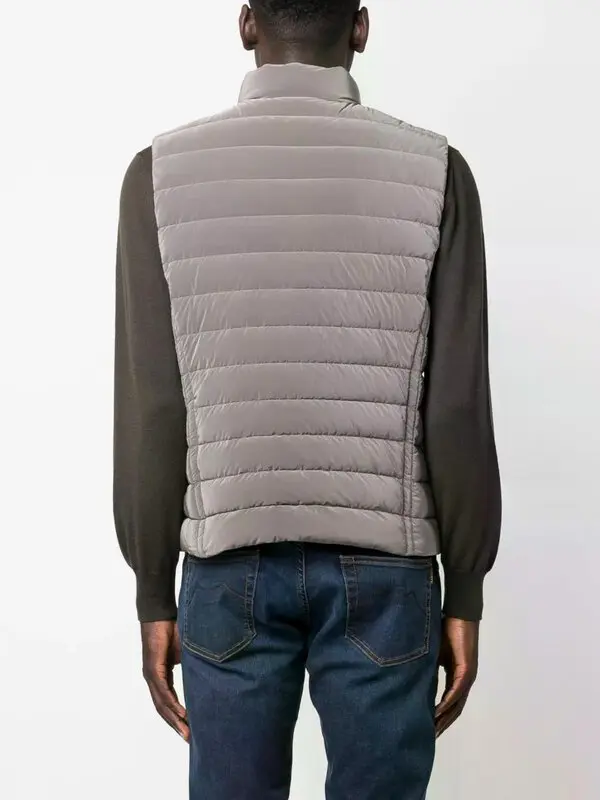 MOORER Zip-up Gilet - Grey