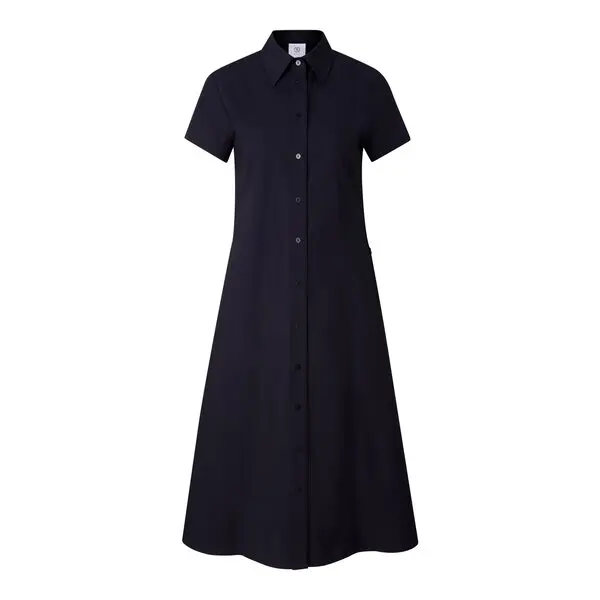 Bogner Alison Poplin Blouse Shirt Dress - Navy Blue