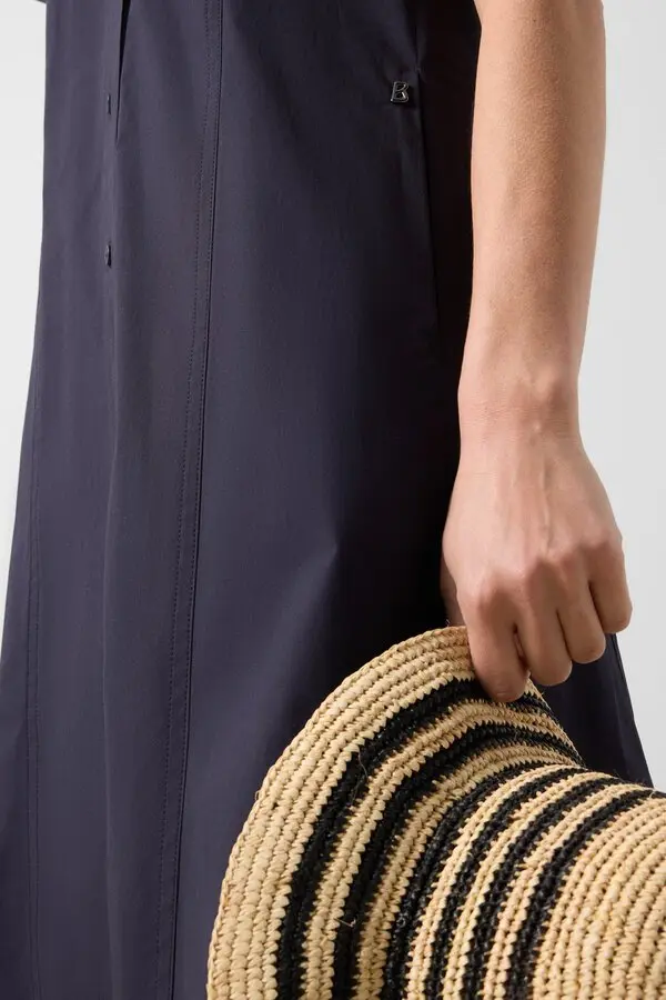 Bogner Alison Poplin Blouse Shirt Dress - Navy Blue
