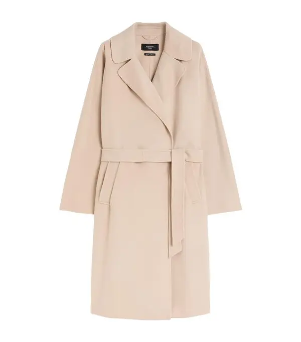 Max Mara Wool-blend Belted Coat - Beige