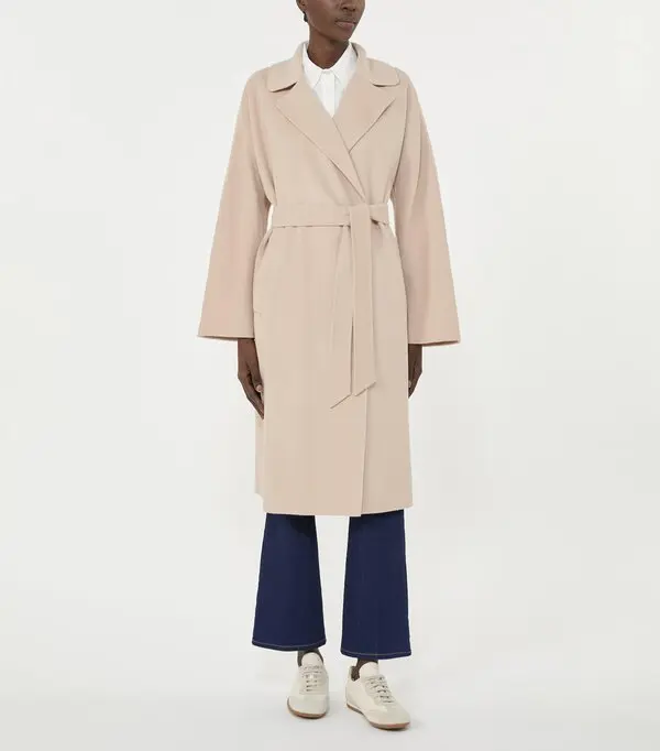 Max Mara Wool-blend Belted Coat - Beige