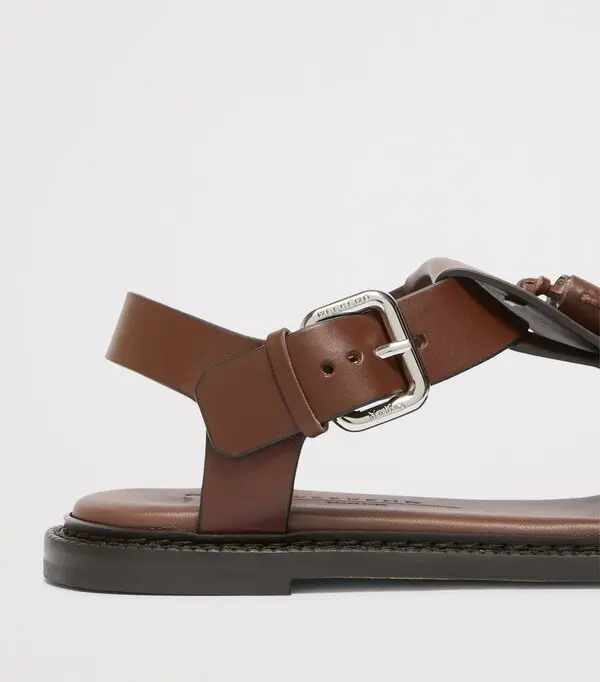 Max Mara Leather Tassel Sandals