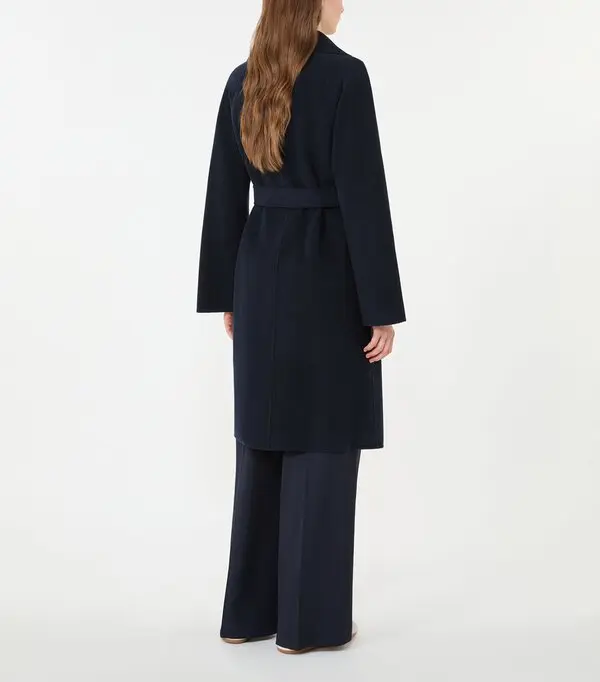 Max Mara Wool-blend Belted Coat - Blue