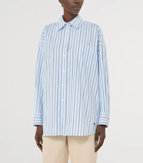 Max Mara Cotton Striped Oversized Shirt