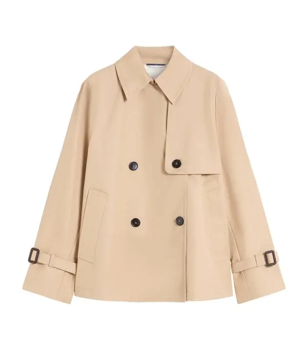Max Mara Gabardine Cropped Trench Coat