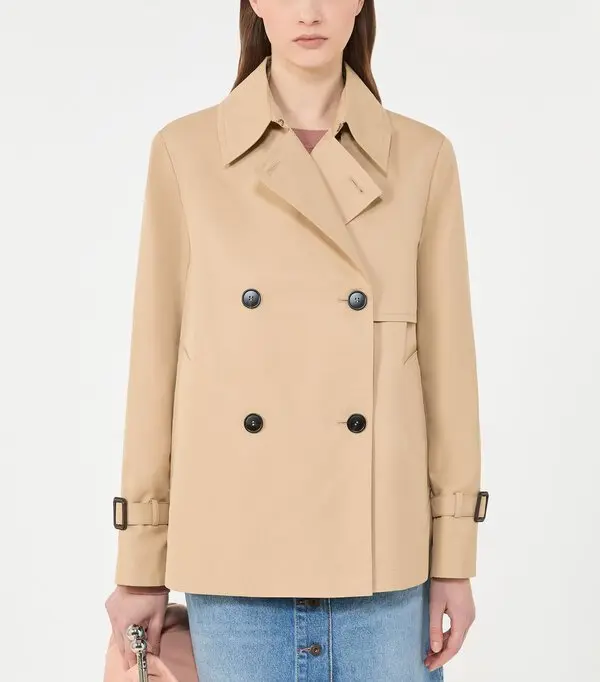 Max Mara Gabardine Cropped Trench Coat