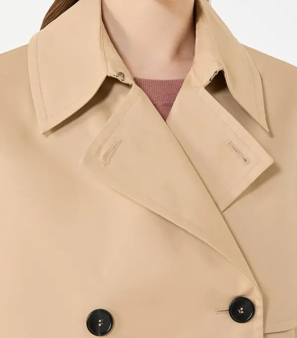Max Mara Gabardine Cropped Trench Coat
