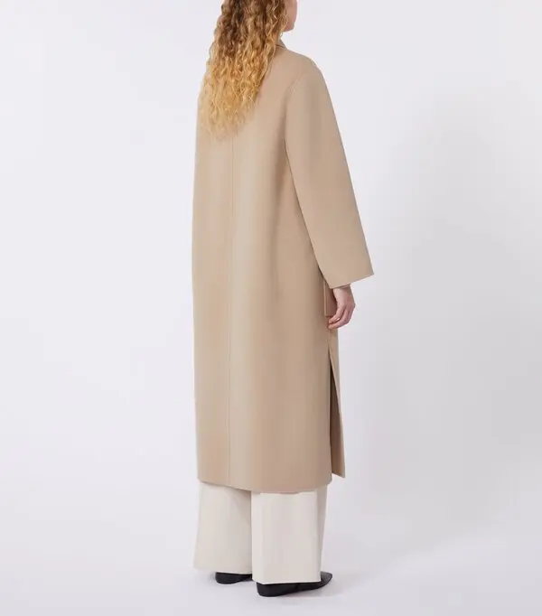 Max Mara Wool-blend Single-breasted Long Coat - Beige