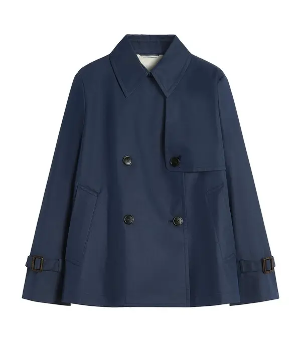 Max Mara Water-repellent Gabardine Trench Jacket