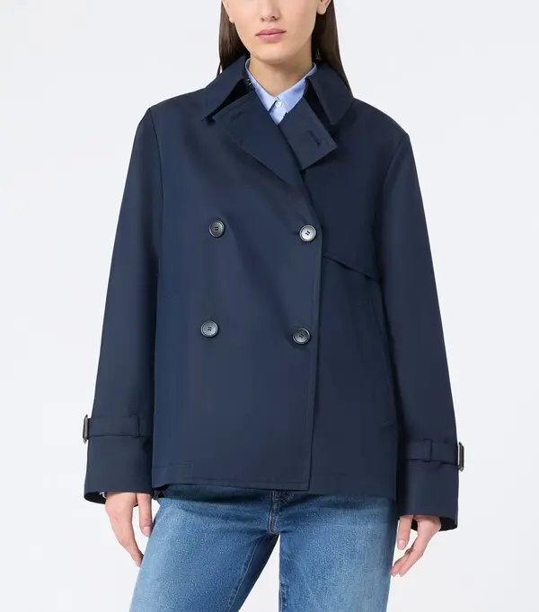 Max Mara Water-repellent Gabardine Trench Jacket