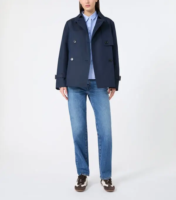 Max Mara Water-repellent Gabardine Trench Jacket