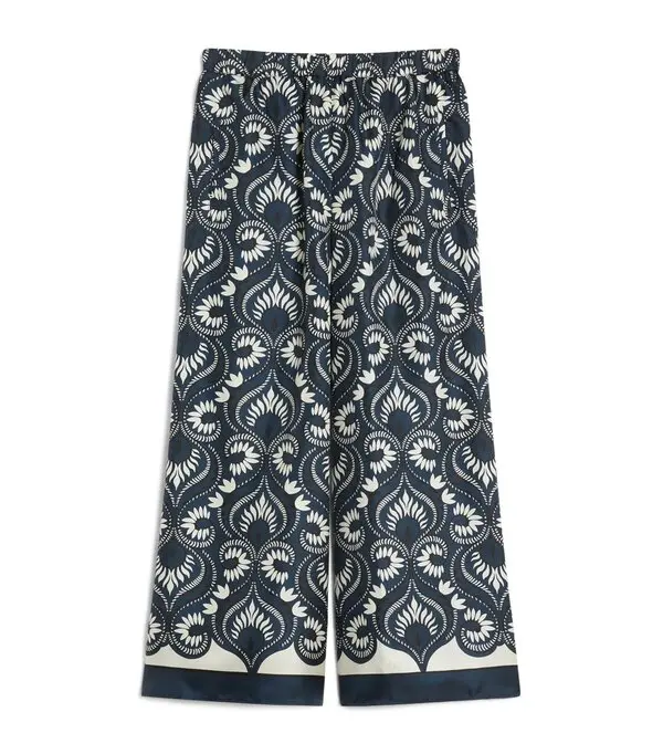 Max Mara Ankle-length Silk Trousers