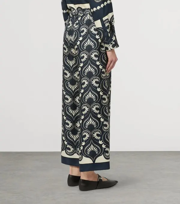 Max Mara Ankle-length Silk Trousers