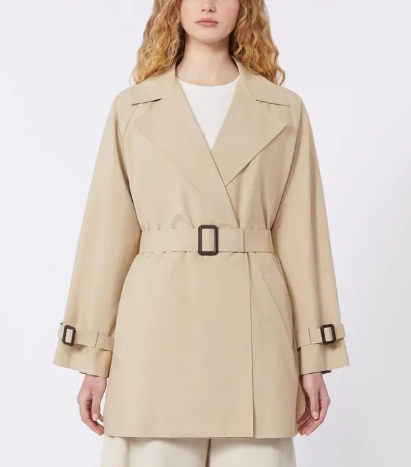 Max Mara Canvas Shortline Trench Coat