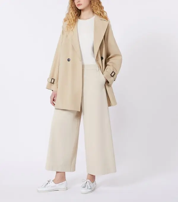 Max Mara Canvas Shortline Trench Coat